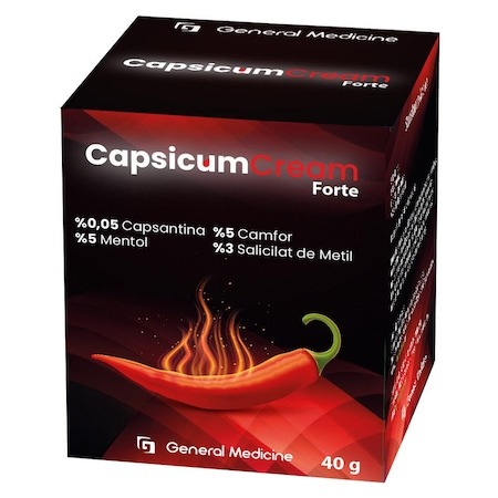 Calmant pentru spate, abdomen, genunchi Capsicum Cream, General ...